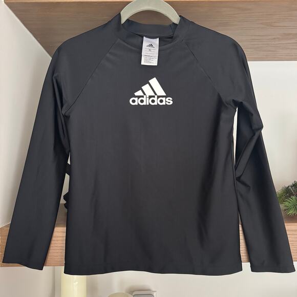 adidas | Swim | Adidas Long Sleeve Rash Guard In Black | Poshmark